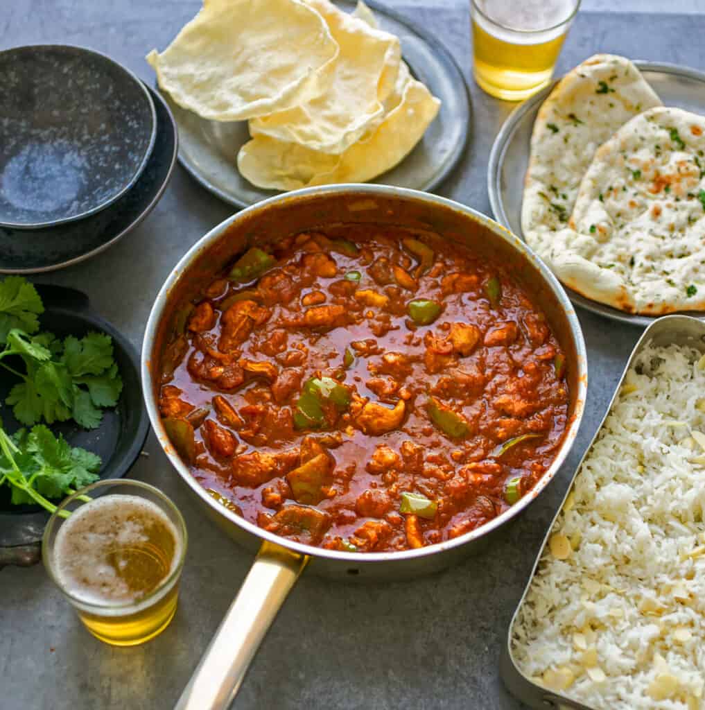 Chicken Green Pepper Madras Curry - Perfect Friday Night Dinner